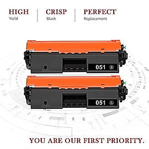 Toner Kingdom Compatible Toner Cartridge Replacement for Canon 051 for Canon ImageCLASS LBP162dw MF267dw MF264dw MF269dw Printer (Black, 2 Packs)