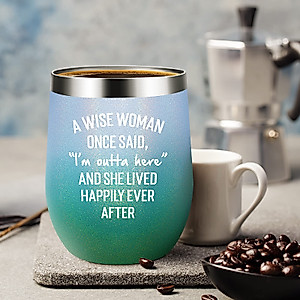 Retirement Gifts For Women 2024 Wine Tumbler Retired Gifts For Women Retirement Party Decorations Fun Retirement Gifts For Women Retired People Coworkers Friends 12 Oz