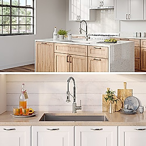 KRAUS 30-inch 16 Gauge Standart PRO Kitchen Sink Combo Set with Bolden 18-inch Kitchen Faucet and Soap Dispenser, Stainless Steel Chrome KHU100-30-1610-53SSCH