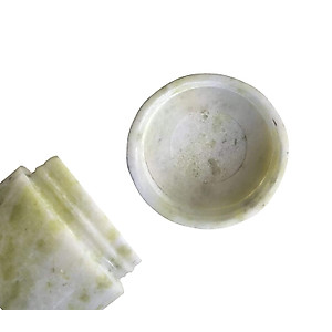 Daszui Natural Lantian Jade Teacup With Lid, Hand-Made Lantian Jade High-end Teacup.