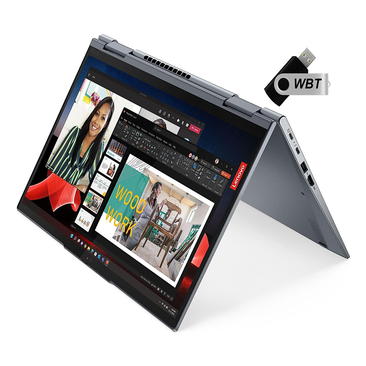Lenovo ThinkPad X1 Yoga Gen 8 Intel Core i7-1365U vPro, 14" WUXGA (1920x1200) IPS, Touch, 400 nits, 32 GB RAM, 2TB SSD, Windows 11 Pro, Backlit KYB Fingerprint Reader, with WBT 32GB USB