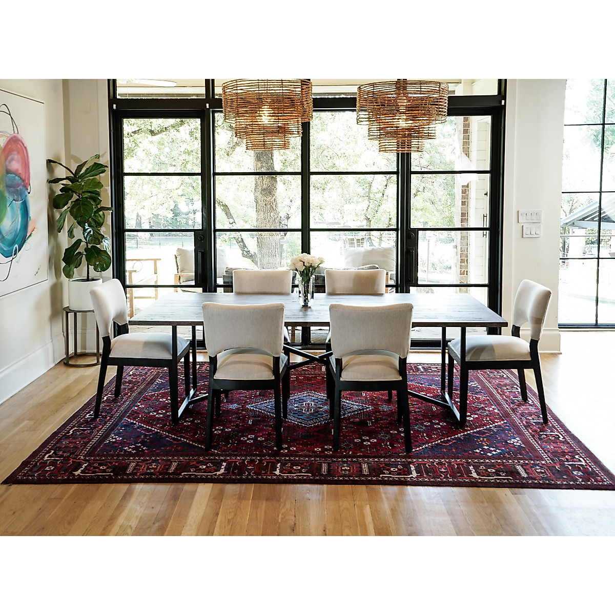 Posh Pollen Uptown Set of 2 Upholstered dining chairs, White