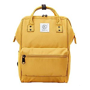 Kah&Kee Polyester Travel Backpack Functional Anti-theft School Laptop for Women Men (Yellow, Large)