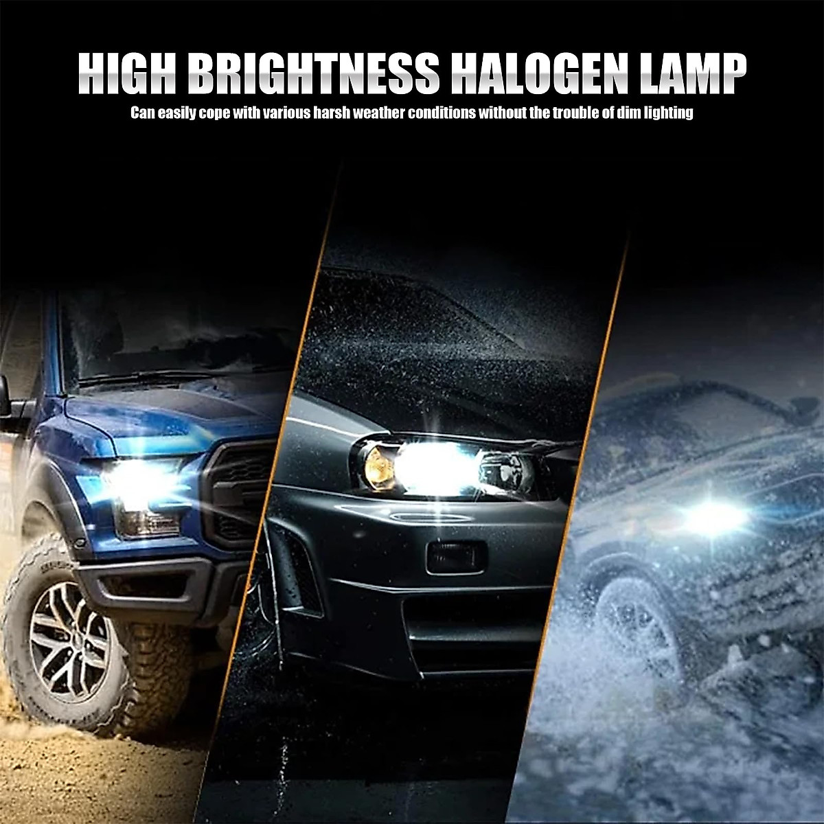 gunhunt 2 PCS Car H11-55W Halogen Bulb, 12V Quartz Lamp Ultra-bright Beam Low/High Beam Fog Light Replacement, All-in-one Plug and Play Bulb, Universal Lighting Accessories for Cars (White)