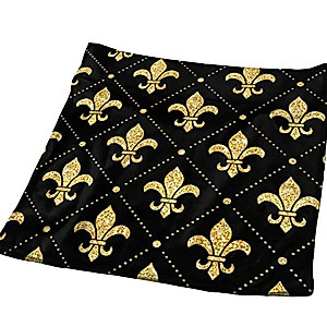 fenrris65 Soft Hand Towels, Black-Fleur-De-Lis Highly Absorbent Quick-Dry Towels Multipurpose for Bathroom, Hotel(12'' X 27.5'')