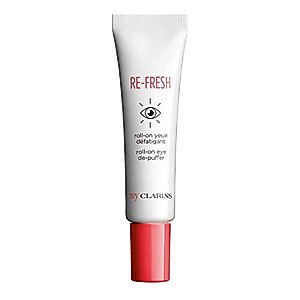 My Clarins RE-FRESH Roll-On Eye De-Puffer | Targets Dark Circles and Puffiness | Visibly Brightens | Hydrates and Refreshes | Skin Looks Smoother After First Application* | Vegan, Paraben-Free |0.5 Oz