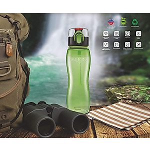 MILTON Kids Water Bottle 3 Pack Triton 25 Oz Large Sports Water Bottle for Men, Women, Kid Wide Mouth Water Bottle with Strap Carry Handle for Bike Gym Running Cycling Multi Color