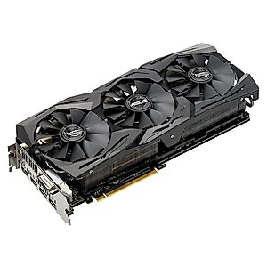 ASUS ROG-STRIX-GTX1080TI-O11G-GAMING GeForce 11GB OC Edition VR Ready 5K HD Gaming HDMI DisplayPort DVI Overclocked PC GDDR5X Graphics Card