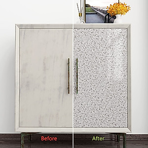 Yenhome 118"x30" Peel and Stick Countertops Marble Contact Paper for Countertops Waterproof Contact Paper for Bathroom Countertop Cabinet Glossy Granite Wallpaper Peel and Stick Kitchen Counter Covers