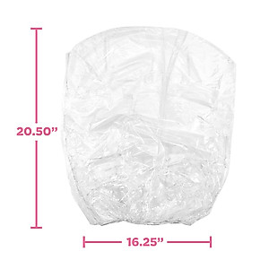 ADAMA Disposable Shower Conditioning Processing Caps, XX-Large Size for Processing, Conditioning, Showering Voluminous Hair, Protects Long Hair Styles, 10 Disposable Caps, Clear