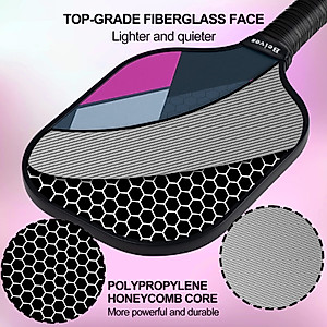 Pickleball Paddles, USAPA Standard Fiberglass Surface Pickleball Paddles Set of 2 or 4 Rackets, Pickleball Set with 4 Pickleball Balls &1 Pickleball Bag, Pickle Ball Paddle Set for Men, Women