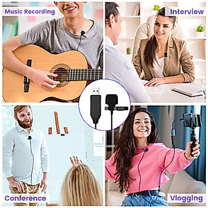 KMAG USB Lavalier Microphone, Lapel Microphone for Computer, USB-C Clip On Mic for YouTube, Recording, Podcasting, Gaming, Interview Omnidirectional Condenser Mic for PC, Laptop, Mac, Smartphone