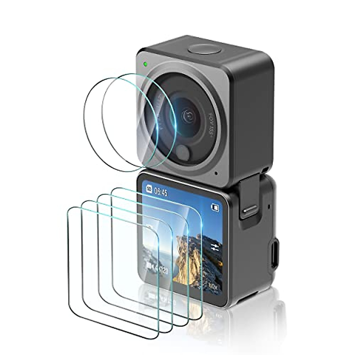 【6 Pcs】STARTRC Osmo Action 2 Screen Protector for DJI Action 2 Accessories,Tempered Glass Screen Cover Protector + Lens Protector for DJI Action 2 Dual-Screen