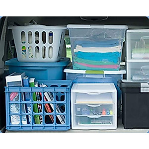Sterilite 17918004 Compact Portable 3 Storage Drawer Organizer Cabinet (2 Pack)