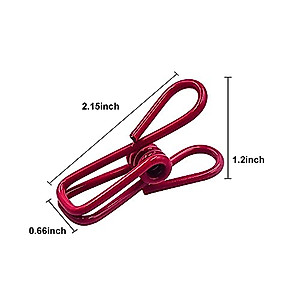 Chip Clips, Utility PVC-Coated Steel Clip for Food Package, Chips Bag, Clothes, Parper, Pack of 16, 2 Inch