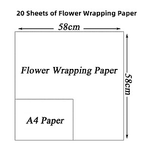 XIYUAN 20 Sheets Pure Color Flower Wrapping Paper,Florist Bouquet Supplies Waterproof Flower Paper Gift Packaging Floral Paper Florist Paper DIY Packaging Paper 22.8 x 22.8 inch(Sapphire Blue