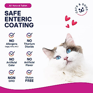 SAM-e Liver and Brain Health Supplement for Medium and Large Dogs - with S-aDENOSYLmethionine (Same), 60 Coated Tablets