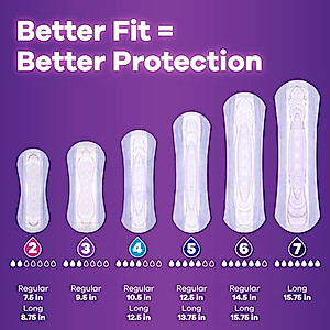 Always Discreet Adult Incontinence & Postpartum Pads for Women, Size 3, Light Absorbency, Regular Length, 30 Count x 3 Packs (90 Count total)