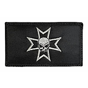 Almost SGT Warhammer 40K Black Templars Patch Black/White - Funny Tactical Military Morale Embroidered Patch Hook Fastener Backing