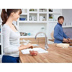 Grohe 32665001 Concetto Single-Handle Pull-Down High Arc Kitchen Faucet, 1.75 GPM, Starlight Chrome