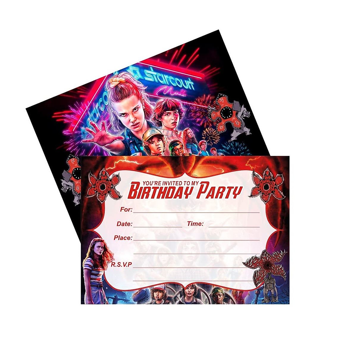 DEEPMALA 24pcs Childrens Birthday Invitations,Childrens Party Invitations Birthday Party Supplies Decoration (24pcs)