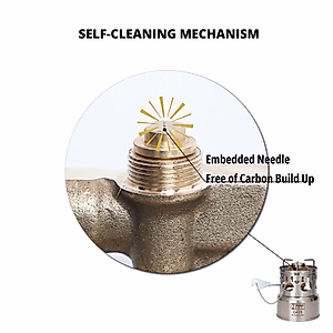 IWALKER G43S Portable Camping Backpacking Stove | Outdoor Gasoline Stove Silent Burner| With Spare Valve Parts BURNER JET NOZZLE NEEDLE for Hiking Travel Picnic Emergency