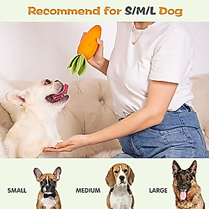 HEYKEY Squeaky Dog Chew Toys for Aggressive Chewers, Indestructible Dog Toys for Aggressive Chewers, Tough Durable Teeth-Cleaning Rubber Squeaky Dog Chew Toys for Puppy Medium Large Dogs, Milk Flavor