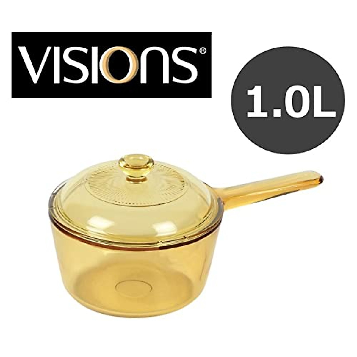 PEARL METAL Vision H CP-8690 Saucepan, 3.4 gal (1.0 L), 6.3 inches (16 cm), Heat Resistant Glass, Microwave Safe, Dishwasher Safe