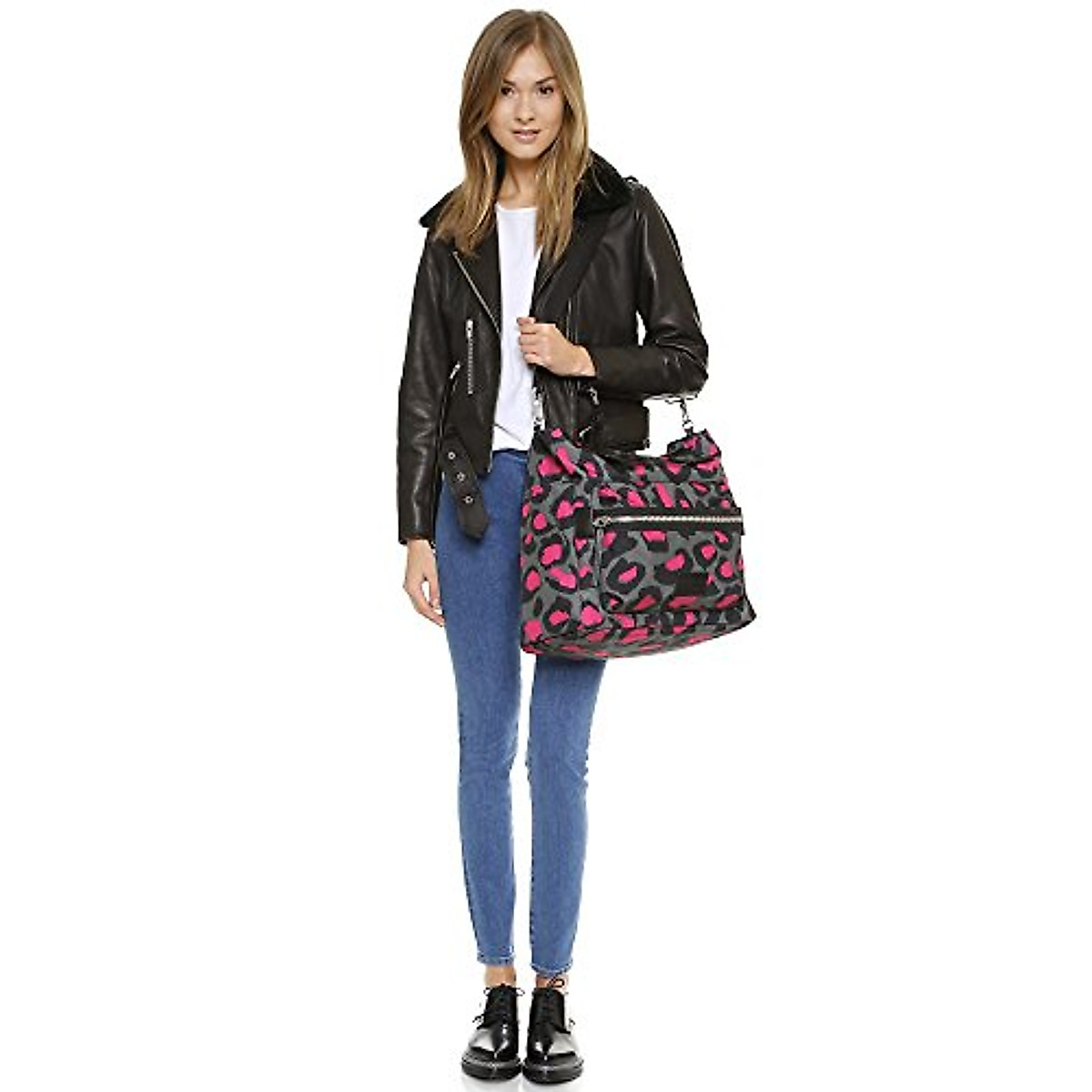 Marc by Marc Jacobs Women's Domo Arigato Printed Leopard Elizababy, Raspberry Sorbet Multi, One Size