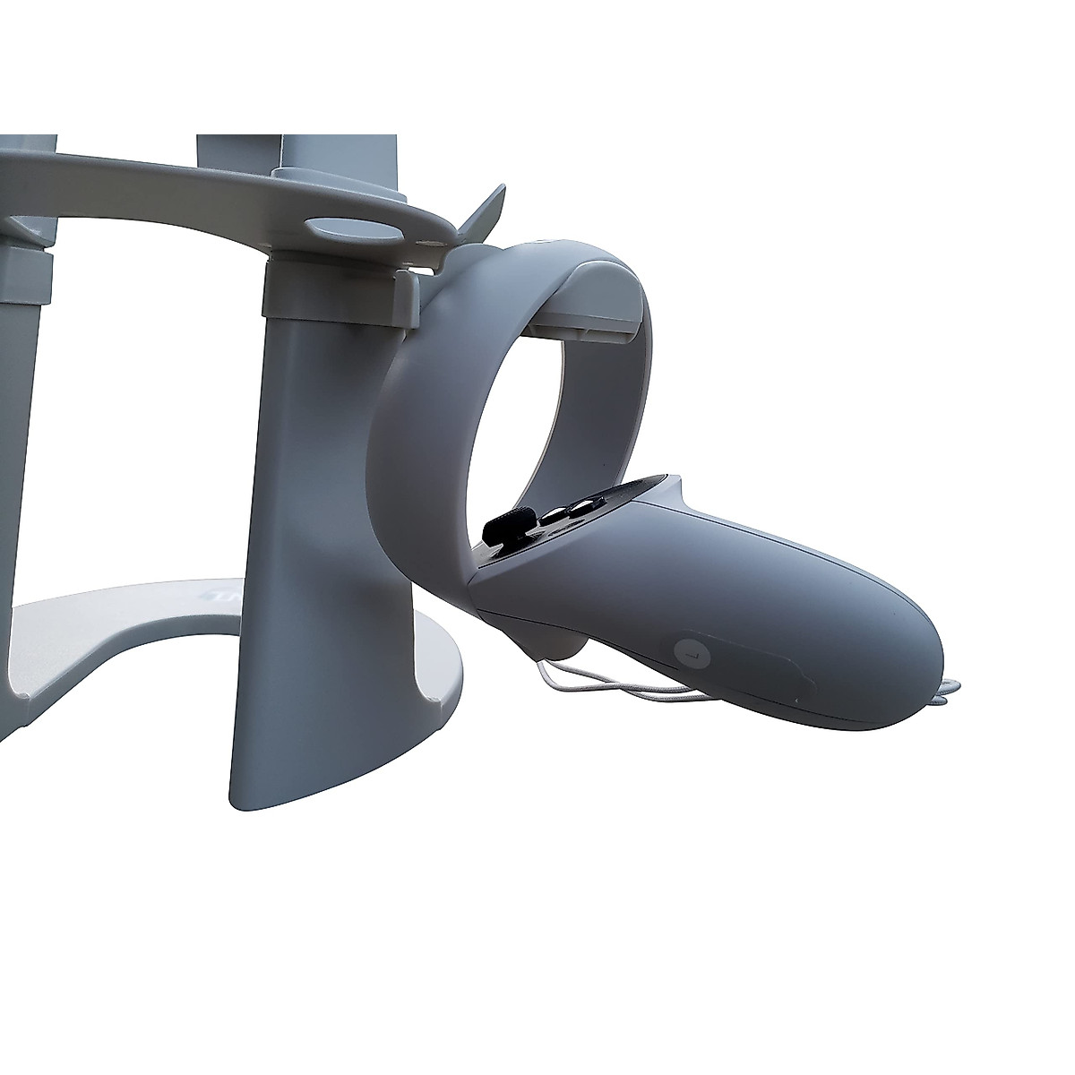 TNE VR Stand Headset and Controller Display Holder Mount Station for Quest 2/Quest and Rift S Virtual Reality Gaming System (White)