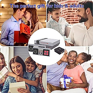 Retro Game Console,Classic Mini Game System Preloaded 820 Video Games and 2 Wireless Controllers,AV and HDMI Retro Toys Gifts for Kids and Adults.