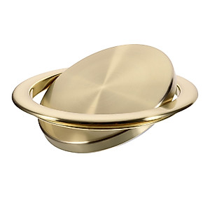 ABOOFAN Trash Can Round Garbage Lid Kitchen Supply Tabletop Trash Lid Can Cover Embedded Type Trash Bin Cover Countertop Flap Lid 430 Stainless Steel Household Tooling Clamshell