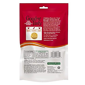 Good 'n' Tasty Triple Flavor Stacks with Peanut Butter, 3.5 Ounces, Bite Sized Snacks for Dogs with Premium Chicken and Real Peanut Butter