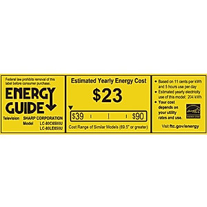 Sharp LC-80LE650U 80-Inch Aquos HD 1080p 120Hz Smart LED TV (2014 Model)