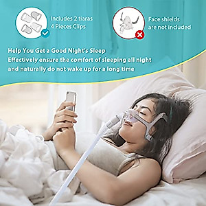 PalpitateC N20 Replacement Headgear Compatible with AirFit N20 for Adjustable Home Mask Headband with Magnetic Headgear Clips (2 Pack)