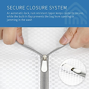 3Pcs Durable Honeycomb Mesh Laundry Bags for Delicates 9 x 12 Inches (3 Small)