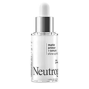 Neutrogena Shine Control Matte Booster Face Primer & Serum, Skin-Mattifying Serum-to-Primer with Rice Protein, Absorbs Excess Oil & Keeps Skin Shine Free, 1.0 fl. oz