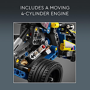 LEGO Technic Off-Road Race Buggy Buildable Car Toy, Cool Toy for 8 Year Old Boys, Girls and Kids who Love Rally Contests, Race Car Toy Featuring Moving 4-Cylinder Engine and Working Suspension, 42164