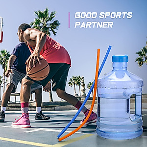 ４ Pack, Extra Long 15 Inch Reusable Silicone Straws for Large Water Bottle, Wine Bottle - 1 Gallon 128 75 64 OZ Tumbler - Flexible Drinking Straws for Extra Tall Cups - 2 Cleaning Brushes