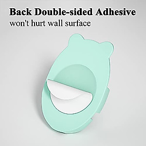 Missraza Plug Holders, 8 PCS Plug Hooks, Wall Mounted Plug Organizer Cute Bear Adhesive Plug Cord Holders