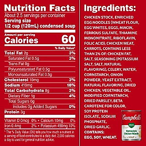 Campbell's Condensed Healthy Request Homestyle Chicken Noodle Soup, 10.5 Ounce Can (Pack of 12), 200000016721