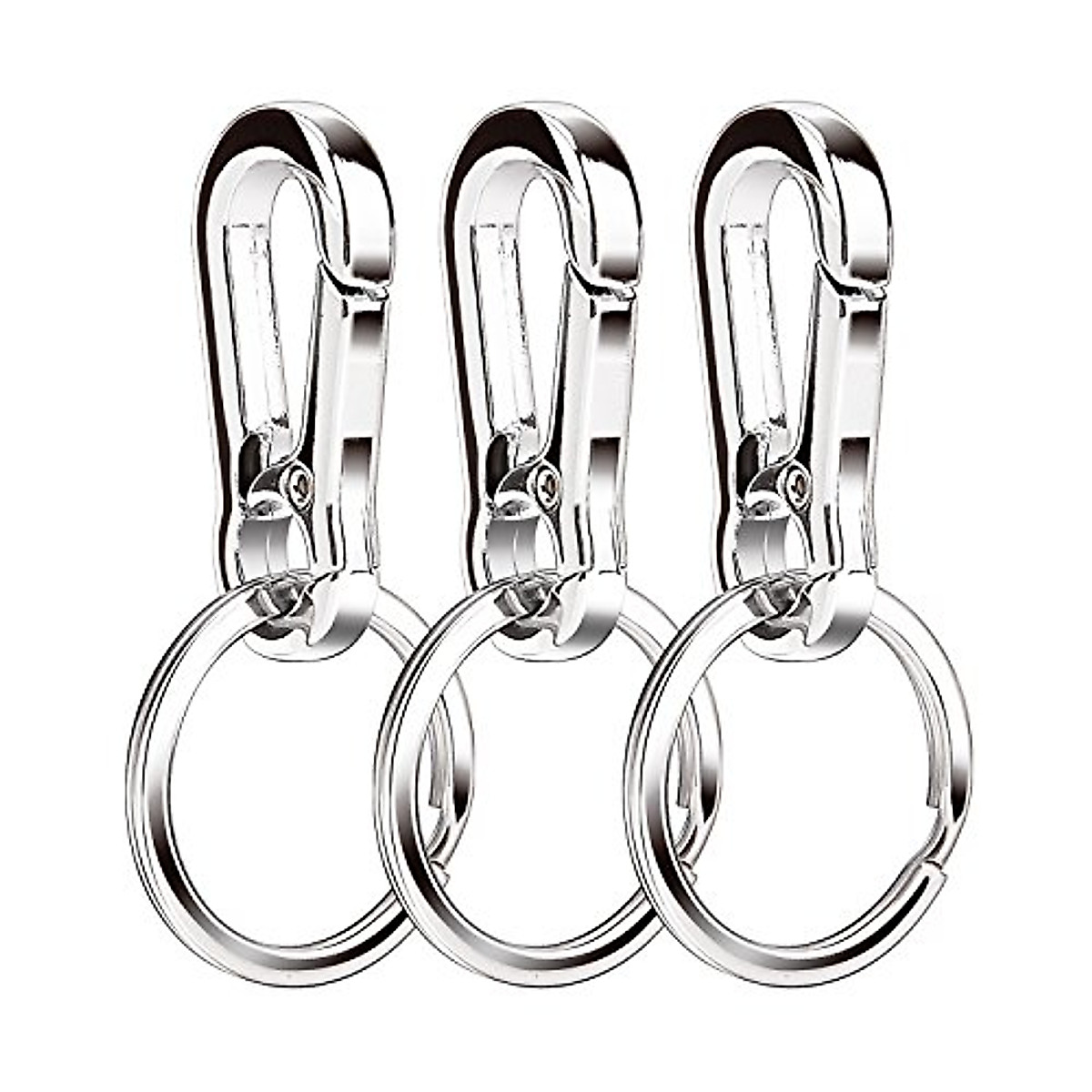 Sunmns Metal Keyring Keychain Key Ring Chain Holder Organizer for Car/Key Finder, 3 Pack