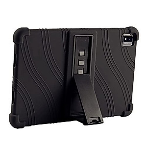 HminSen Case for TCL Tab Pro 5G Tablet, Kids Friendly Soft Silicone Adjustable Stand Cover for TCL Tab Pro 5G TCL-9198S / VASTKING KingPad M10 10.36 inch Tablet (Black)