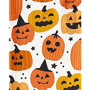 Gymboree,unisex-child,Gymmie Long Sleeve and Pant Cotton 2-Piece Pajama Sets, Big Kid, Toddler,Halloween Pumpkin,3T