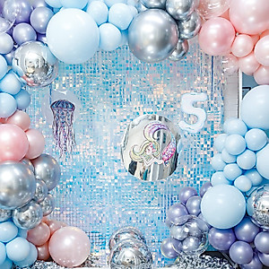 Metallic Silver Balloons 5 inch 50pcs Silver Latex Party Balloon Chrome Balloons for Wedding Engagement Anniversary Birthday Party Decorations