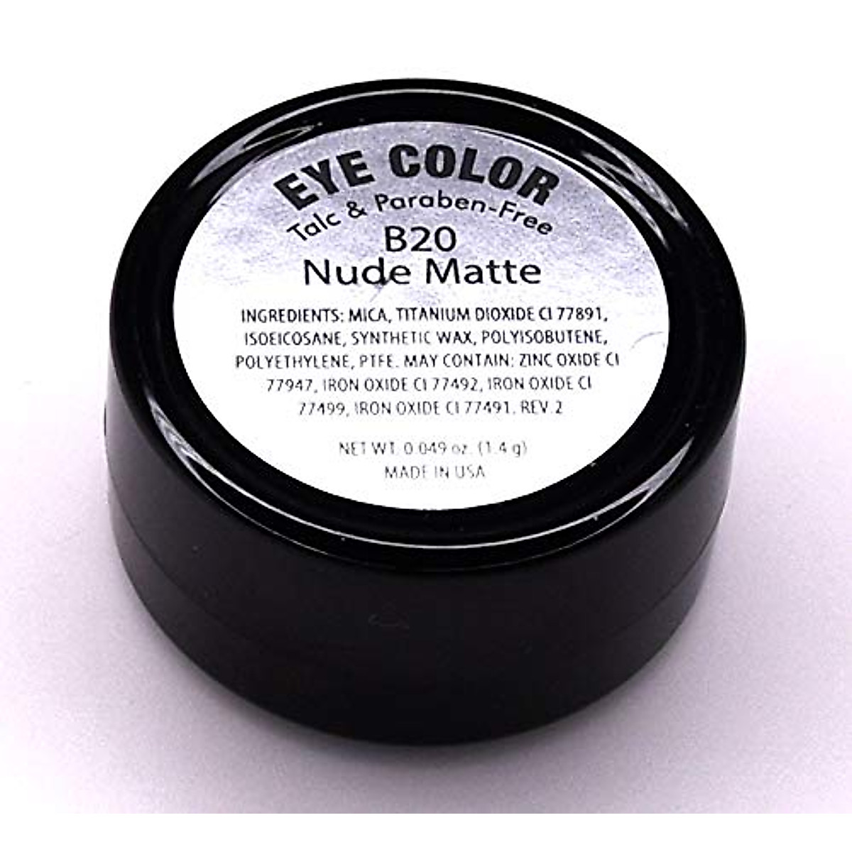 Pure Ziva Nude Neutral Naked Sheer Sugar Cookie Beige Matte Pressed Powder Single Vegan Eyeshadow; Talc, Paraben & Cruelty Free