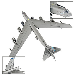 Busyflies Fighter Jet Model 1:200 B-52 Long-Range Subsonic Jet-Powered Strategic Bomber Plane Model Diecast Military Airplane Model for Collection and Gift
