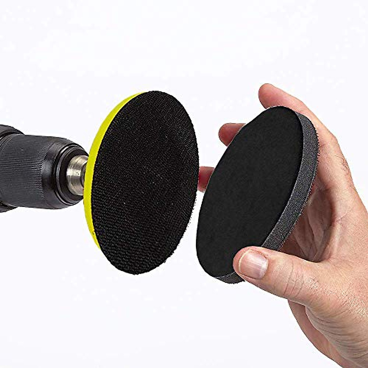 Hook and Loop Soft Sponge Cushion Interface Buffer Pad 6 Pack 5 Inch Soft Density Interface Pads Hook and Loop Foam Sanding Pads for Orbital Sander Automotive Woodworking Polishing