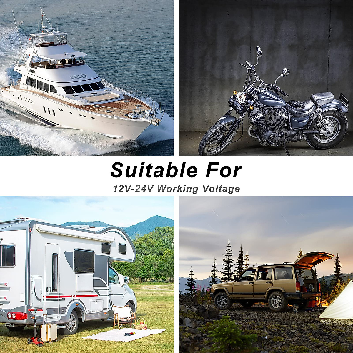 SAE Extension Cable 12AWG - 15FT SAE to SAE Extension Cord, SAE Power Automotive Extension Cable, SAE Connector 2Pin Quick Disconnect Wire Harness for Trolling Motor RV Battery Motorcycle Cars Tractor