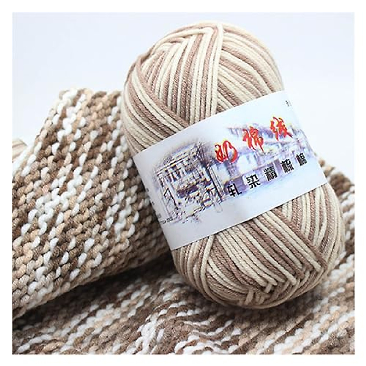 10pc/50g/ball Soft Yarn Hand Knitting Crochet Woolen Worsted #5 Section-Dyeing Middle-Thick Milk Cotton Yarns (Color : 16)